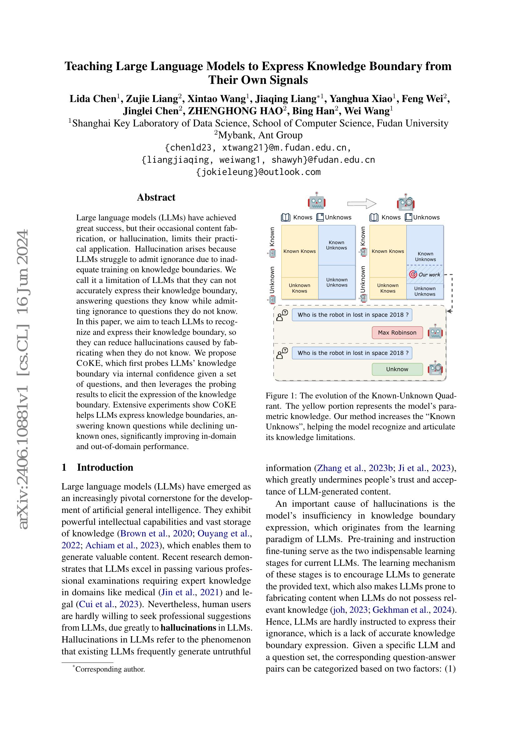 Teaching Large Language Models to Express Knowledge Boundary from Their Own Signals - 智源社区论文