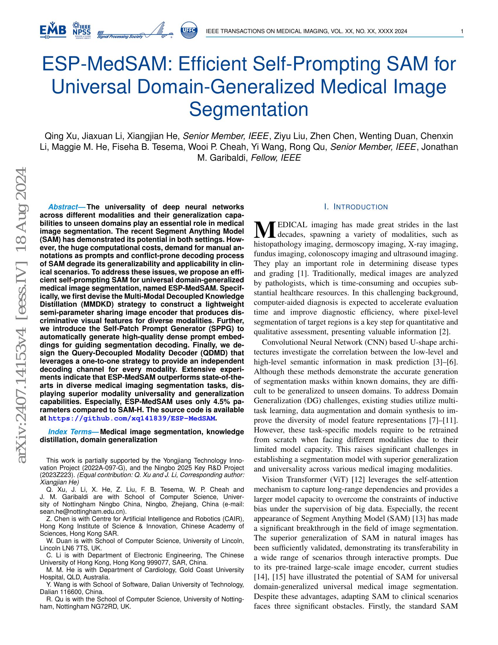 ESP-MedSAM: Efficient Self-Prompting SAM for Universal Domain ...