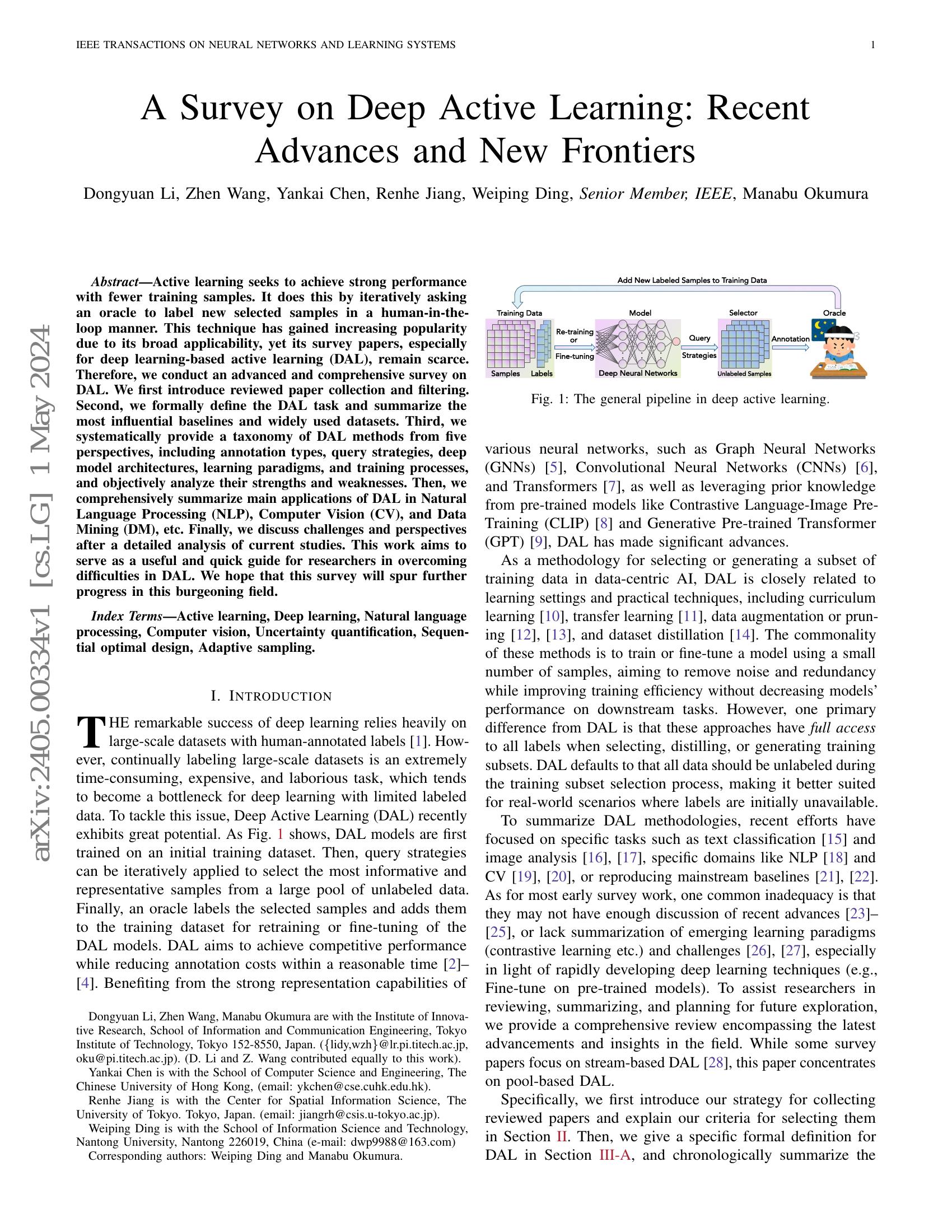 A Survey on Deep Active Learning: Recent Advances and New Frontiers - 智 ...