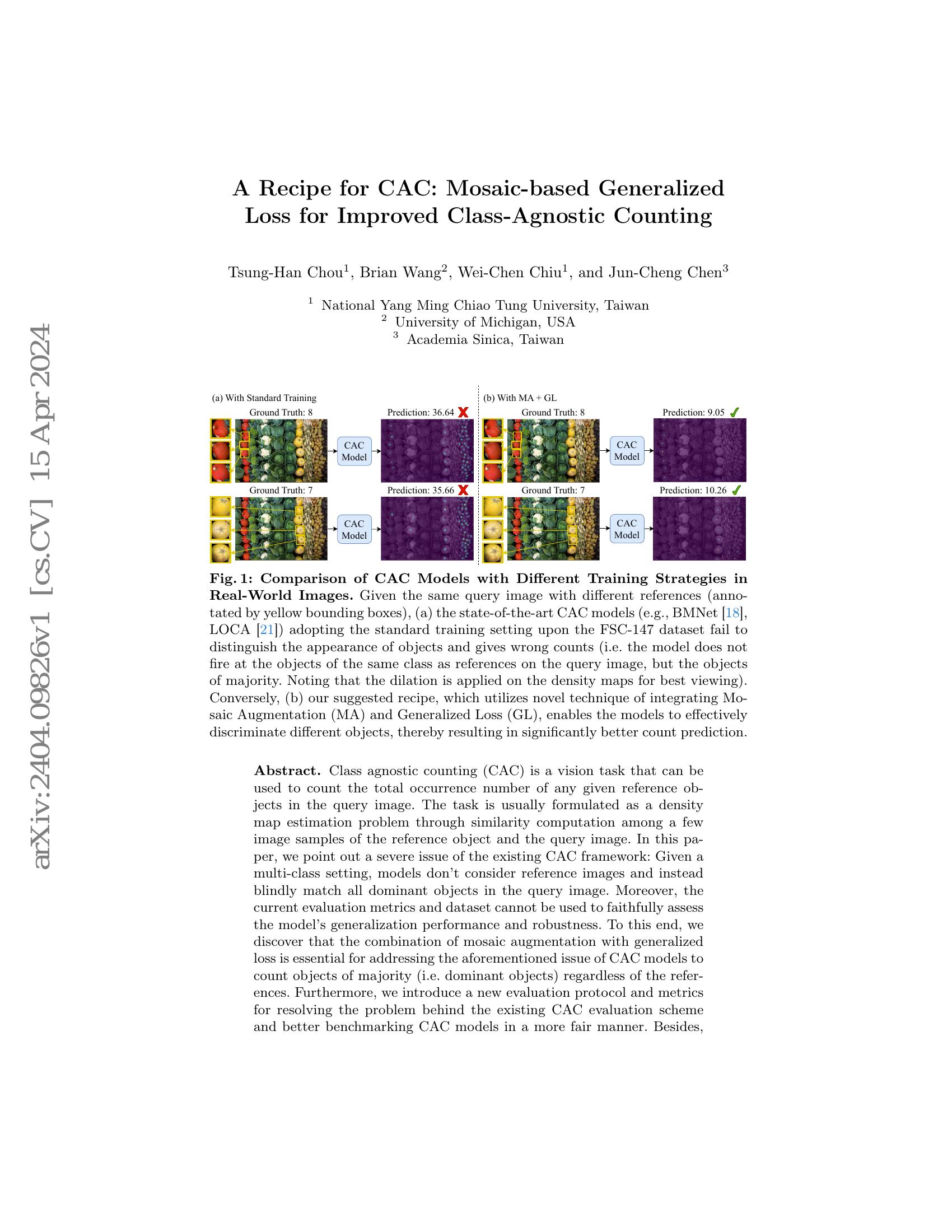 A Recipe for CAC: Mosaic-based Generalized Loss for Improved Class ...