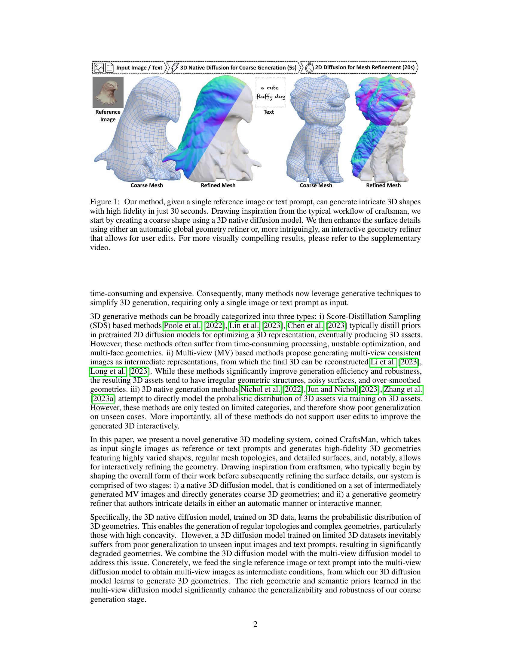 CraftsMan: High-fidelity Mesh Generation with 3D Native Generation and ...