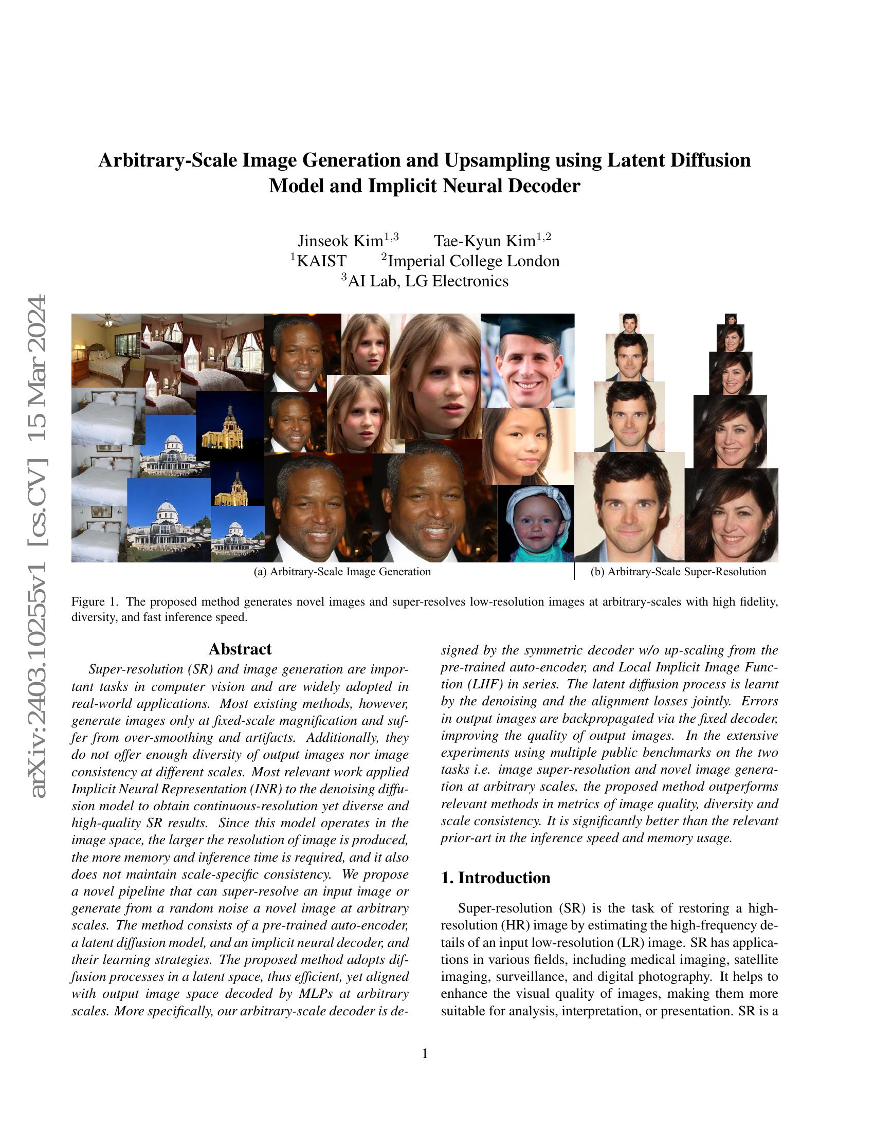 Arbitrary-Scale Image Generation and Upsampling using Latent Diffusion Model and Implicit Neural ...