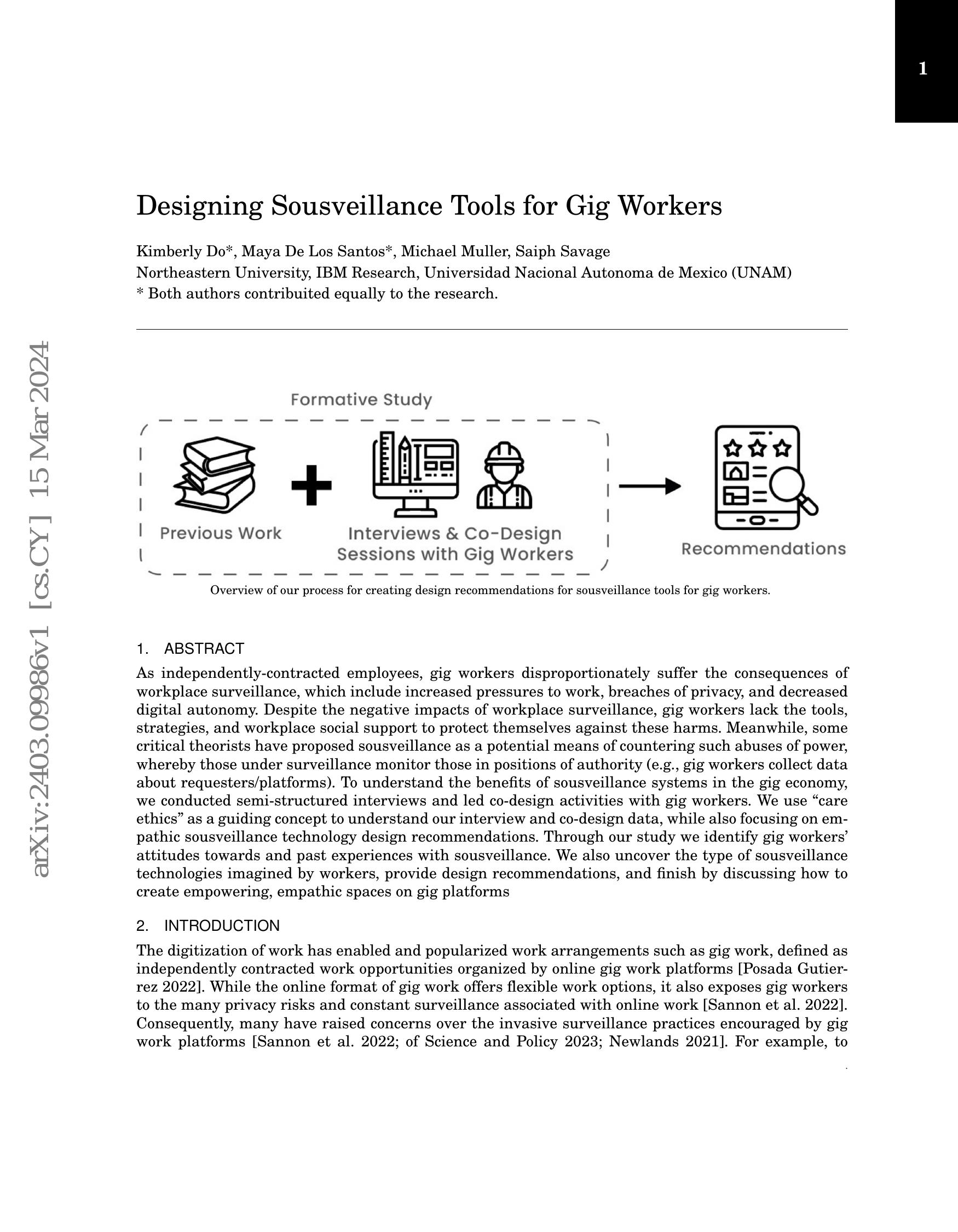 Designing Sousveillance Tools for Gig Workers - 智源社区论文