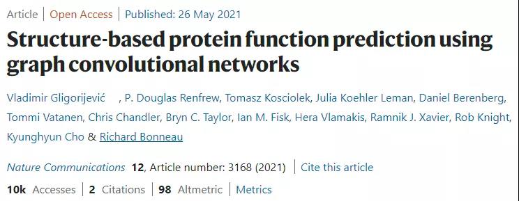Nat. Commun. | 基于结构和GCN的蛋白质功能预测 - 智源社区