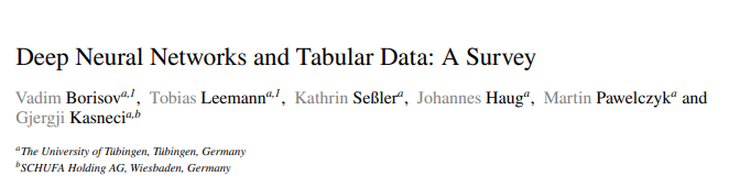 基于表格数据的深度学习方法 - 智源社区