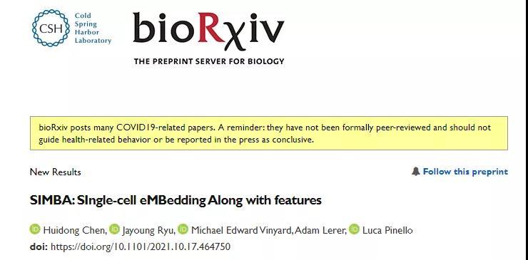 bioRxiv | SIMBA:基于图嵌入的单细胞特征提取模型 - 智源社区