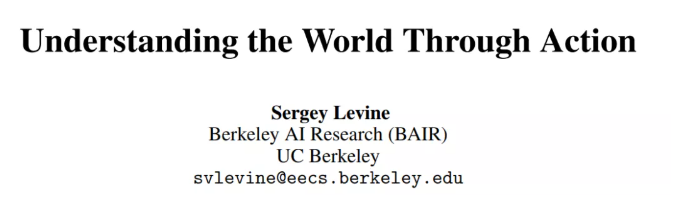 强化学习大牛Sergey Levine：将RL作为可扩展自监督学习的基础 - 智源社区