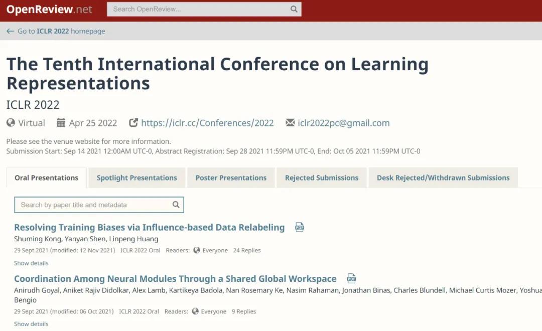 ICLR 2022论文列表公布，接收率高达32% - 智源社区