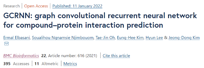 GCRNN：用于化合物-蛋白质相互作用预测的图卷积递归神经网络 - 智源社区