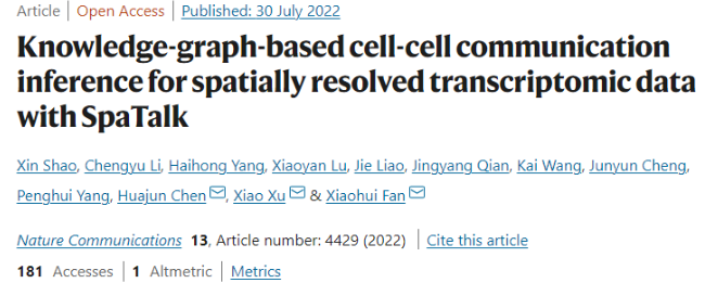 浙江大学团队使用基于知识图谱的新方法，从空间分辨转录组数据中推断细胞间通信状况 - 智源社区
