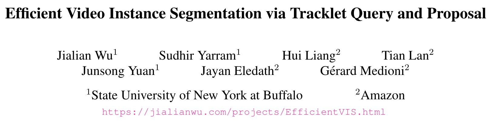 CVPR 2022｜通过 Tracklet Query 和 Proposal 进行高效的视频实例分割 - 智源社区
