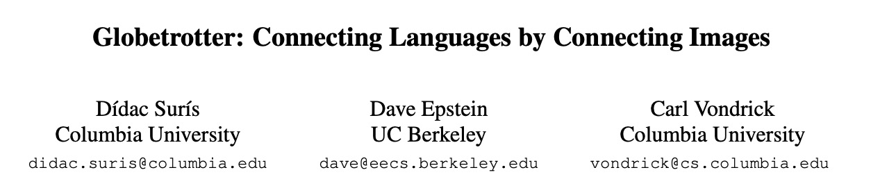 CVPR 2022 (Oral)｜Globetrotter：通过连接图像连接语言 - 智源社区