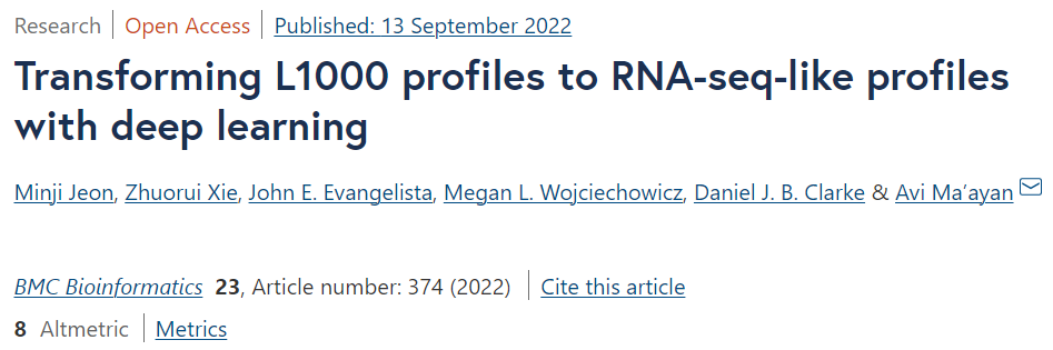 通过深度学习将 L1000 图谱转换为类似 RNA 的图谱 - 智源社区