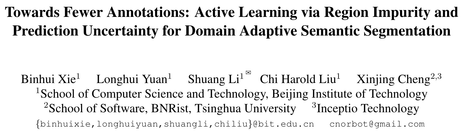 CVPR 2022｜朝向更少的注释：通过区域不纯度和预测不确定性进行域自适应语义分割的主动学习 - 智源社区