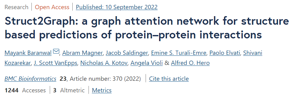 Struct2Graph：基于结构的蛋白质-蛋白质相互作用预测的图注意网络 - 智源社区
