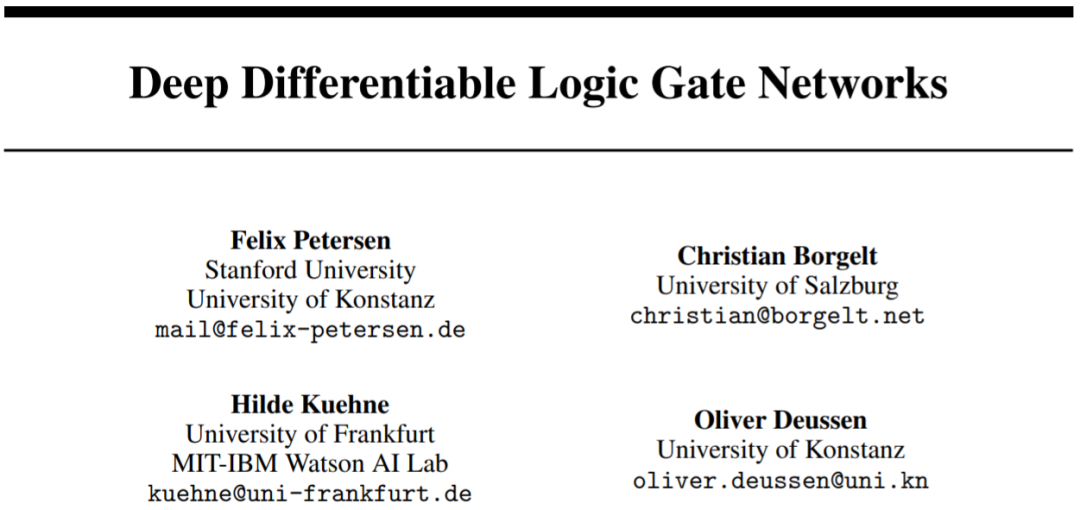 NeurIPS 2022 | 基于PyTorch实现的可微逻辑门网络开源 - 智源社区