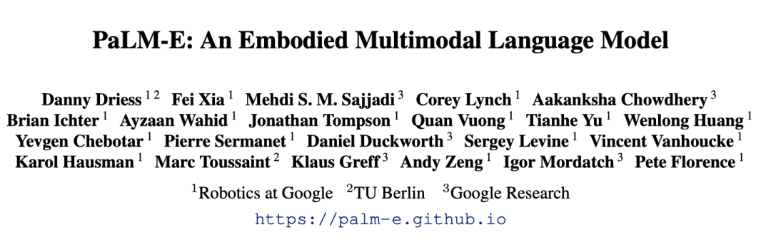 谷歌｜发布5620亿参数多模态模型PaLM-E，机器人操控无所不能 - 智源社区