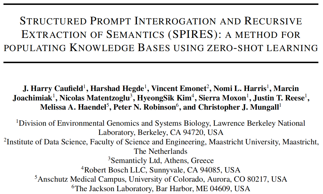 SPIRES：零样本的语义知识递归学习 - 智源社区
