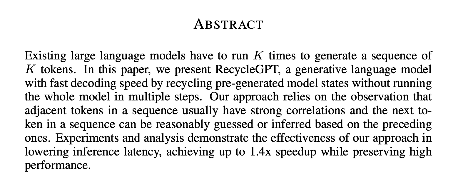 RecycleGPT：一种具有可循环模块的自回归语言模型 - 智源社区