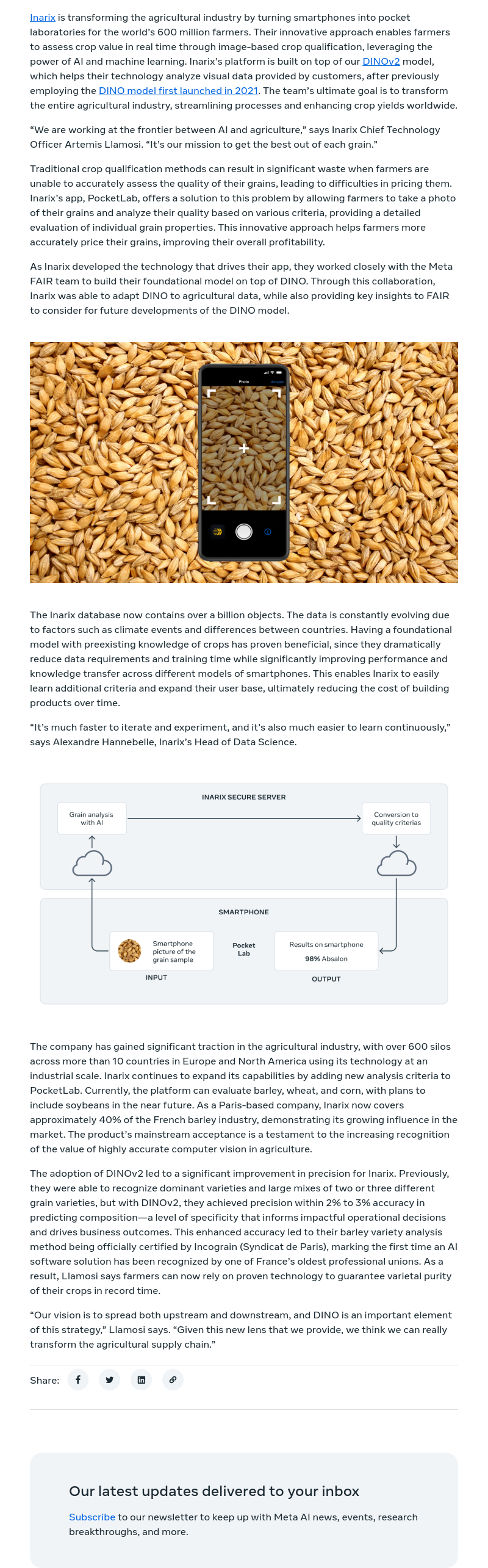 How Inarix is using DINOv2 to revolutionize the agricultural supply ...