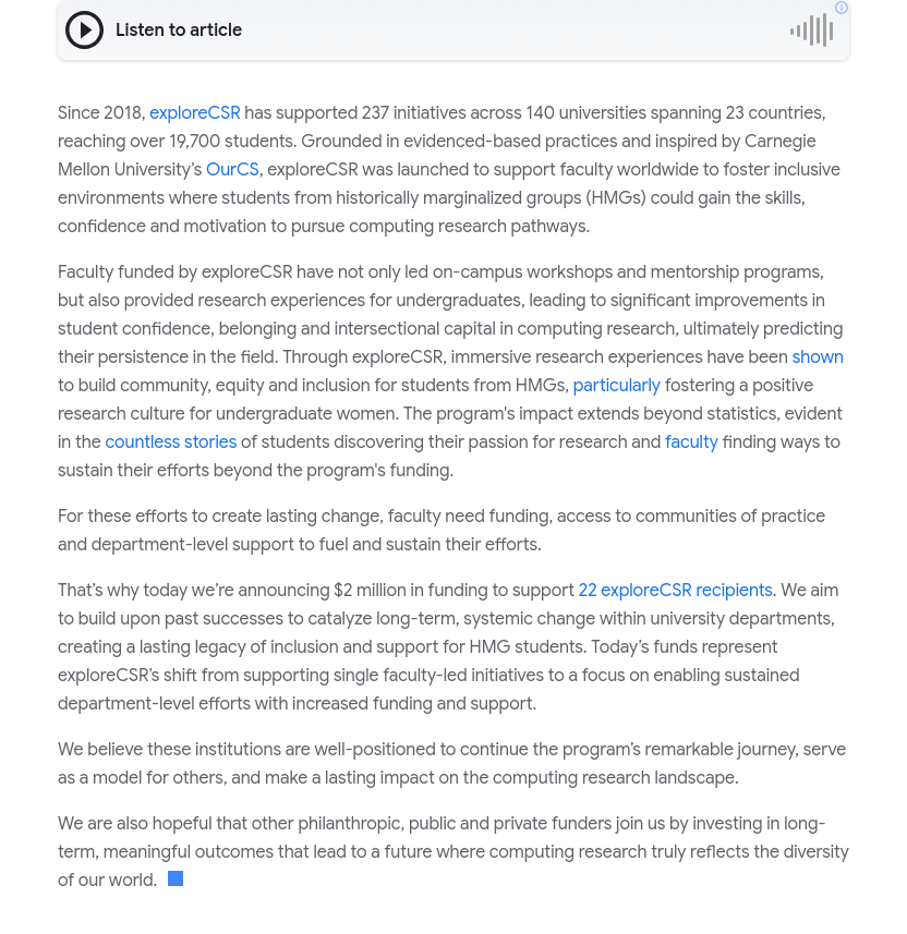 exploreCSR puts university departments on a path toward lasting change - 智源社区