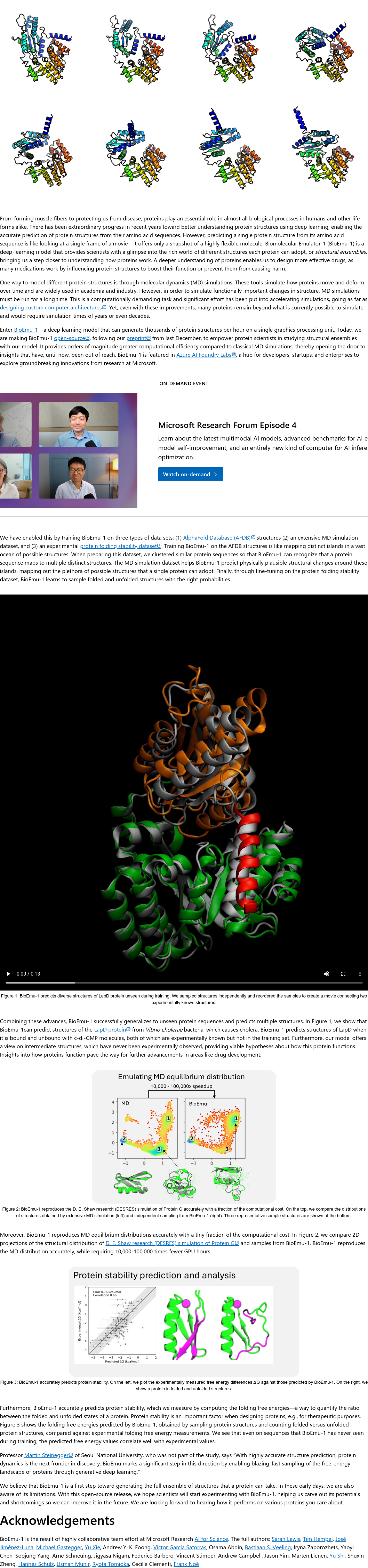 Exploring the structural changes driving protein function with BioEmu-1 ...