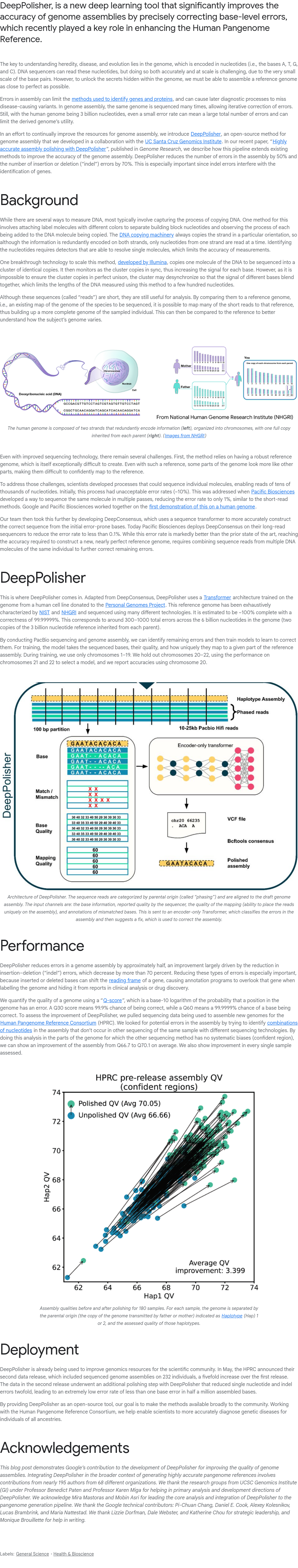 Highly accurate genome polishing with DeepPolisher: Enhancing the ...